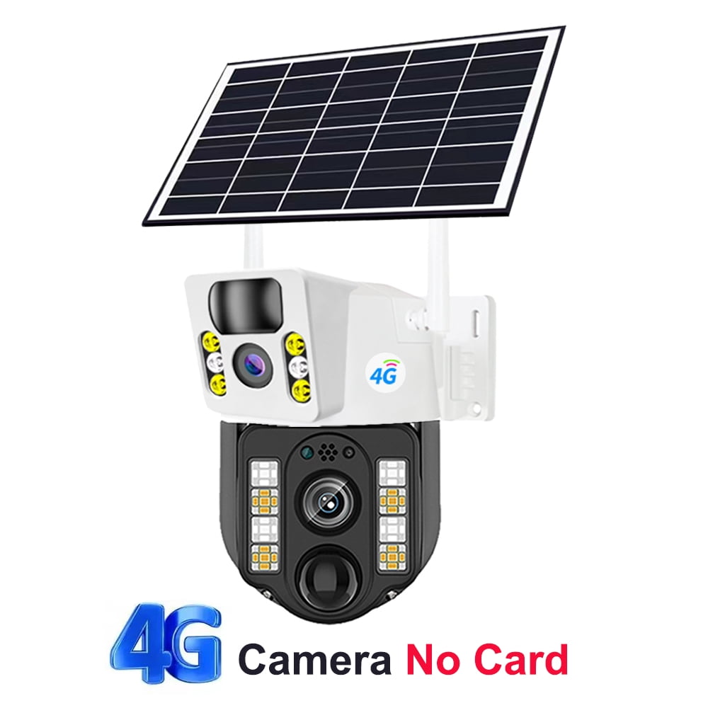 4K 8MP Dual Lens Solar 4G WiFi Camera Wireless Battery Low Powered IP ...