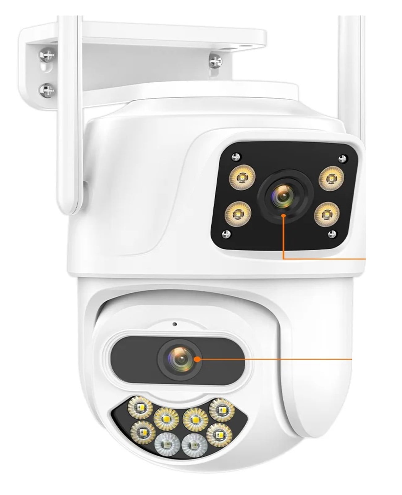 4K 8MP PTZ Camera Dual Lens Dual Screen IP Camera Outdoor 4MP HD Auto ...