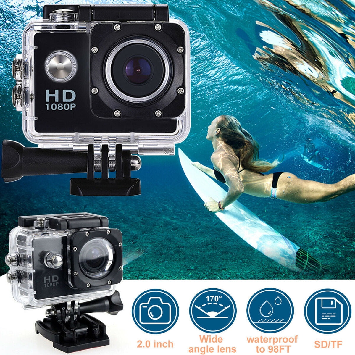 4K Action Sport Waterproof Camera 20 MP Recorder HD 1080P Camcorder ...