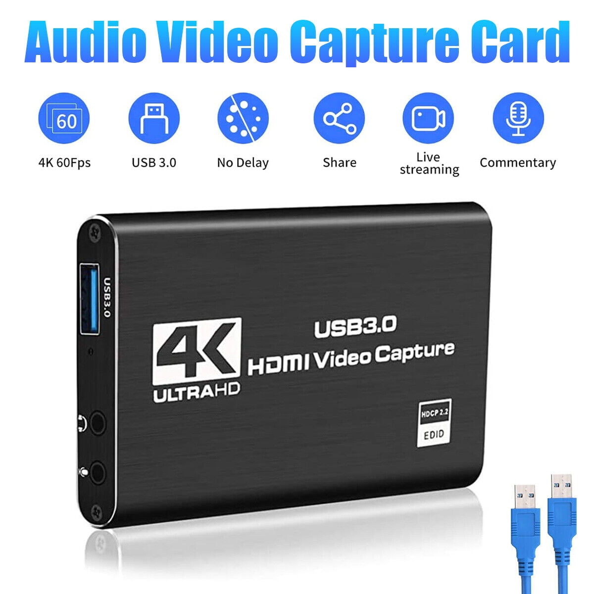 4K Audio Video Capture Card For USB 3.0 HDMI Video Capture Device Full ...