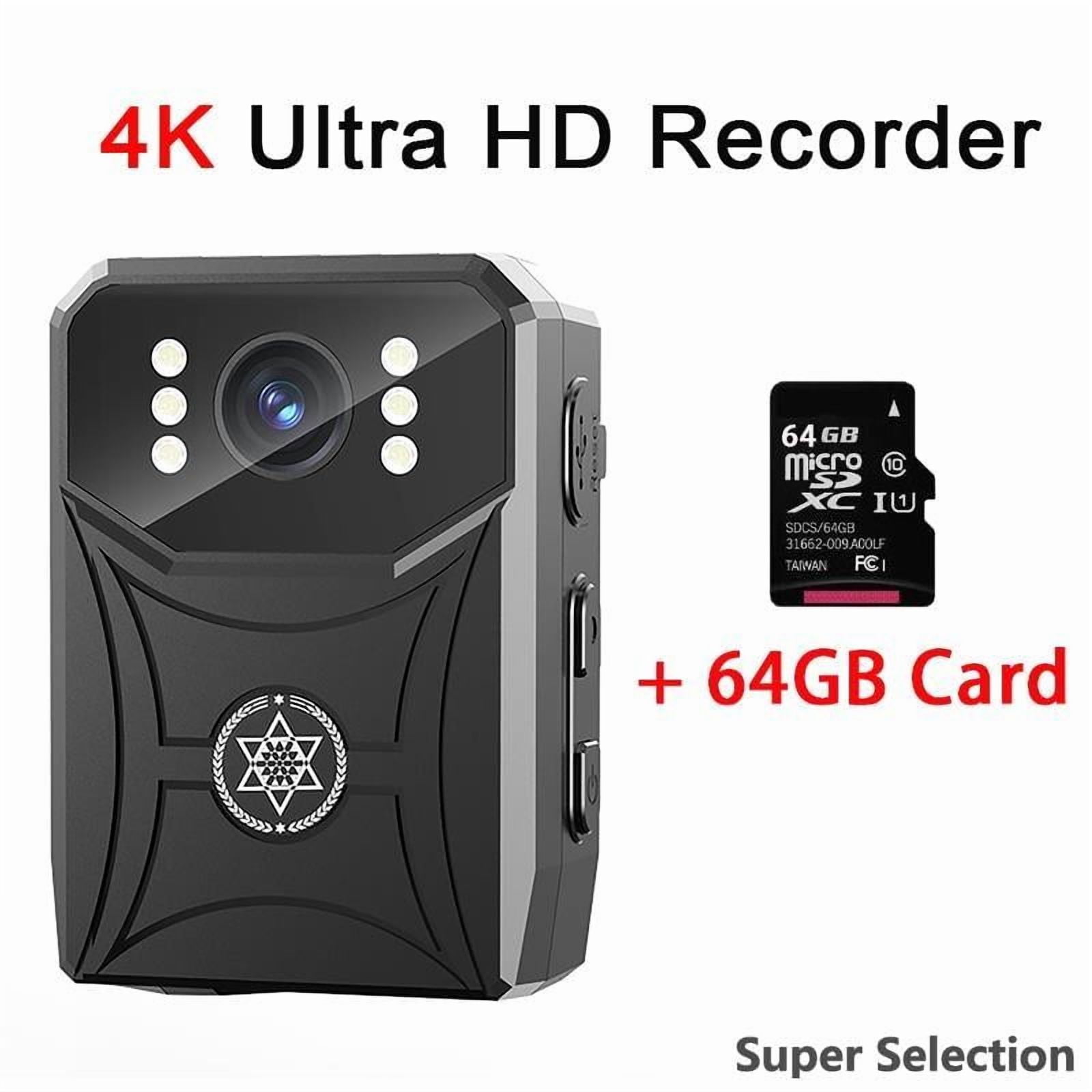 4K Body Worn Camera With WiFi, Portable Police Grade Bodycam With IR ...