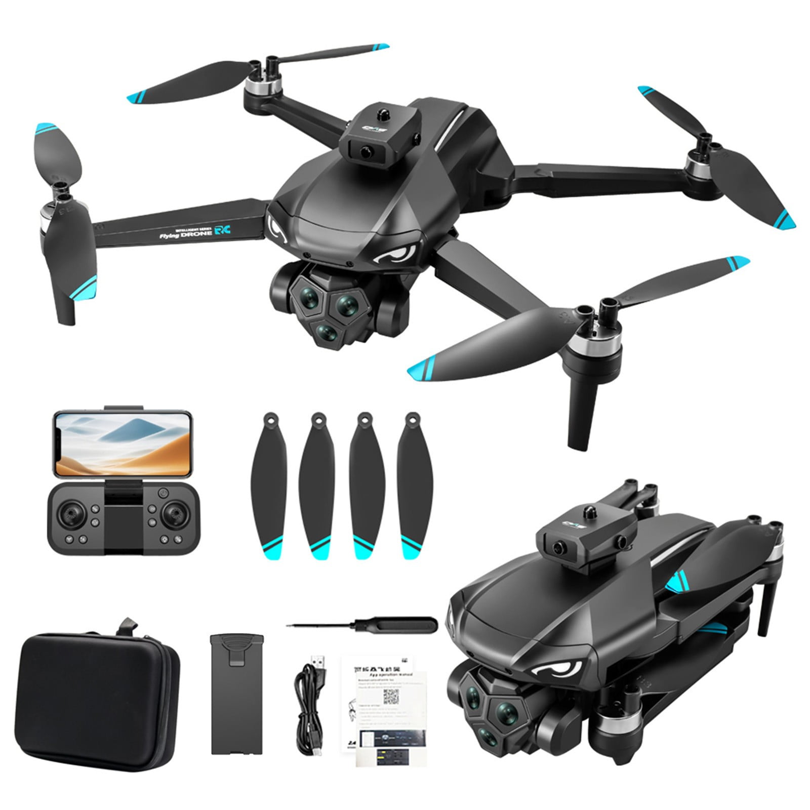 4K Camera Drone with Brushless Motor, Long Flight Time RC Quadcopter ...