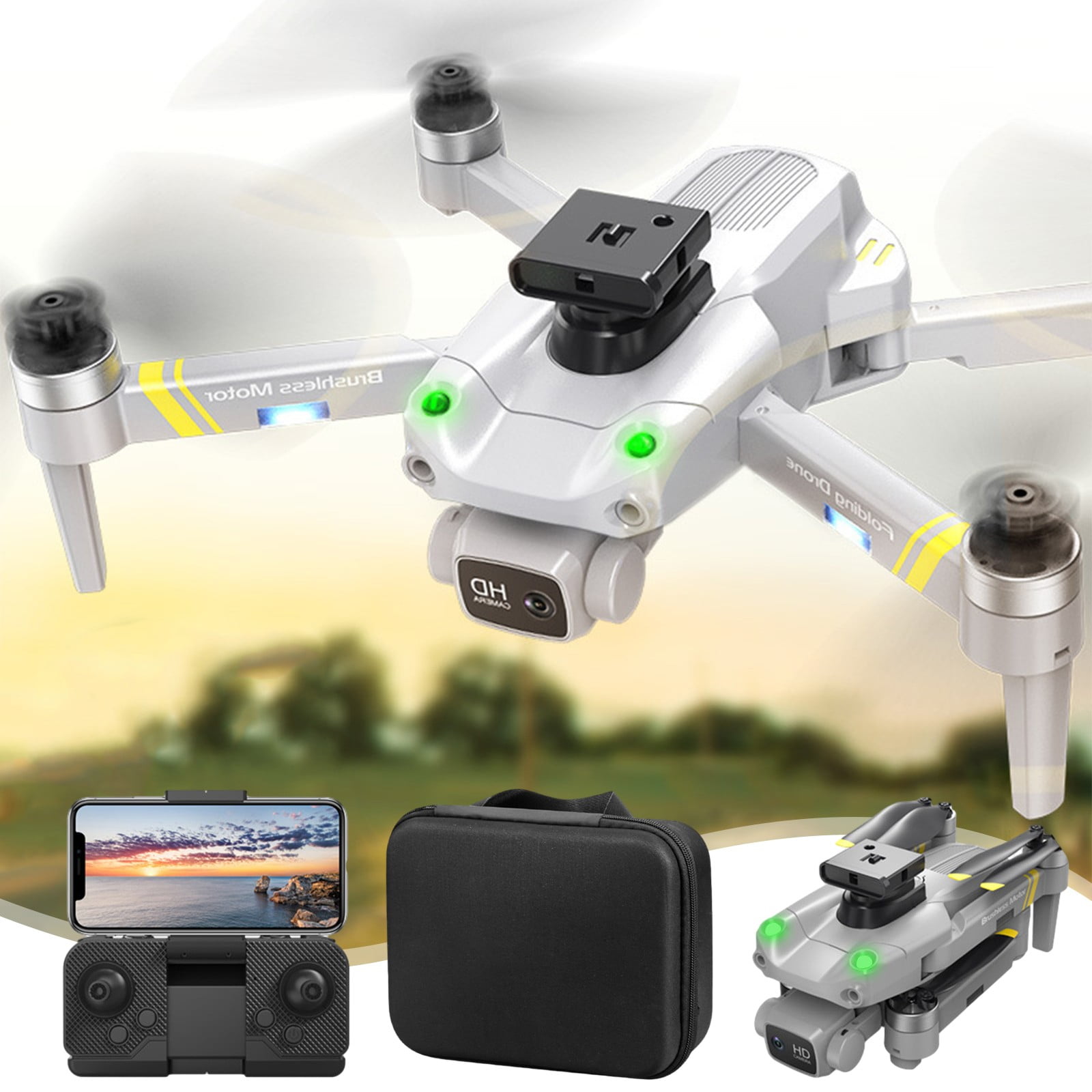 4K Camera FPV Drone with Brushless Motors, Foldable Quadcopter - WiFi ...