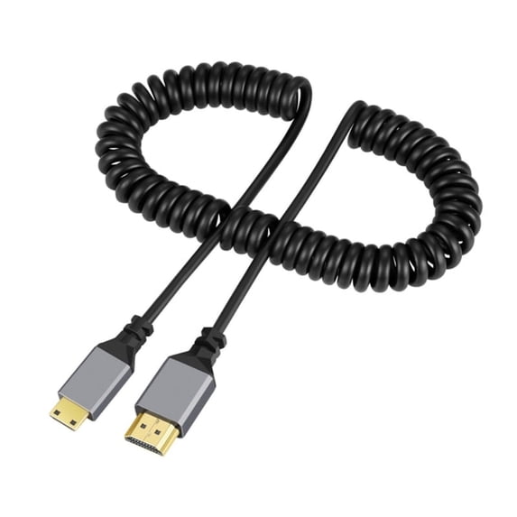 4K Coiled Cable, 2.0 Version High Speed Cable, Male to Male Adapter ...