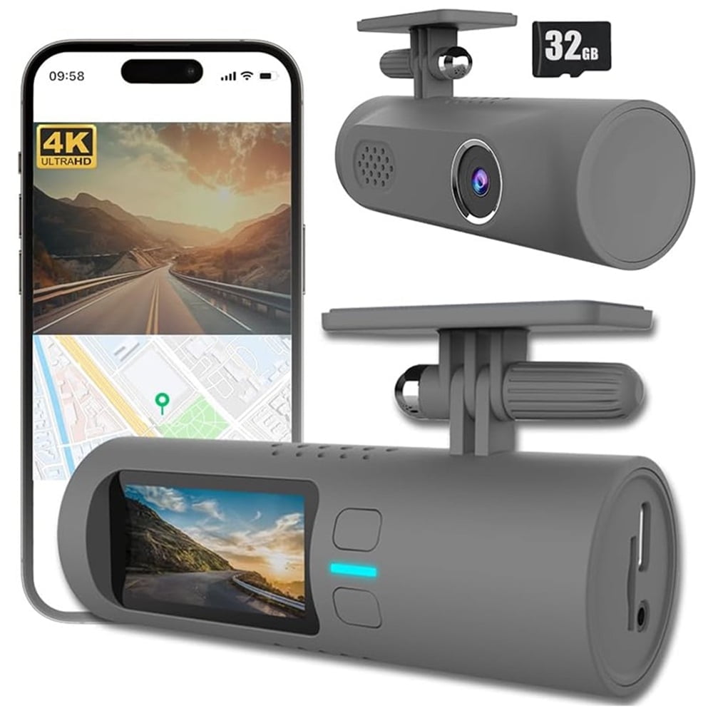 4K Dash Cam, 2160P Front Dash Camera for Car, Driving Recorder with ...