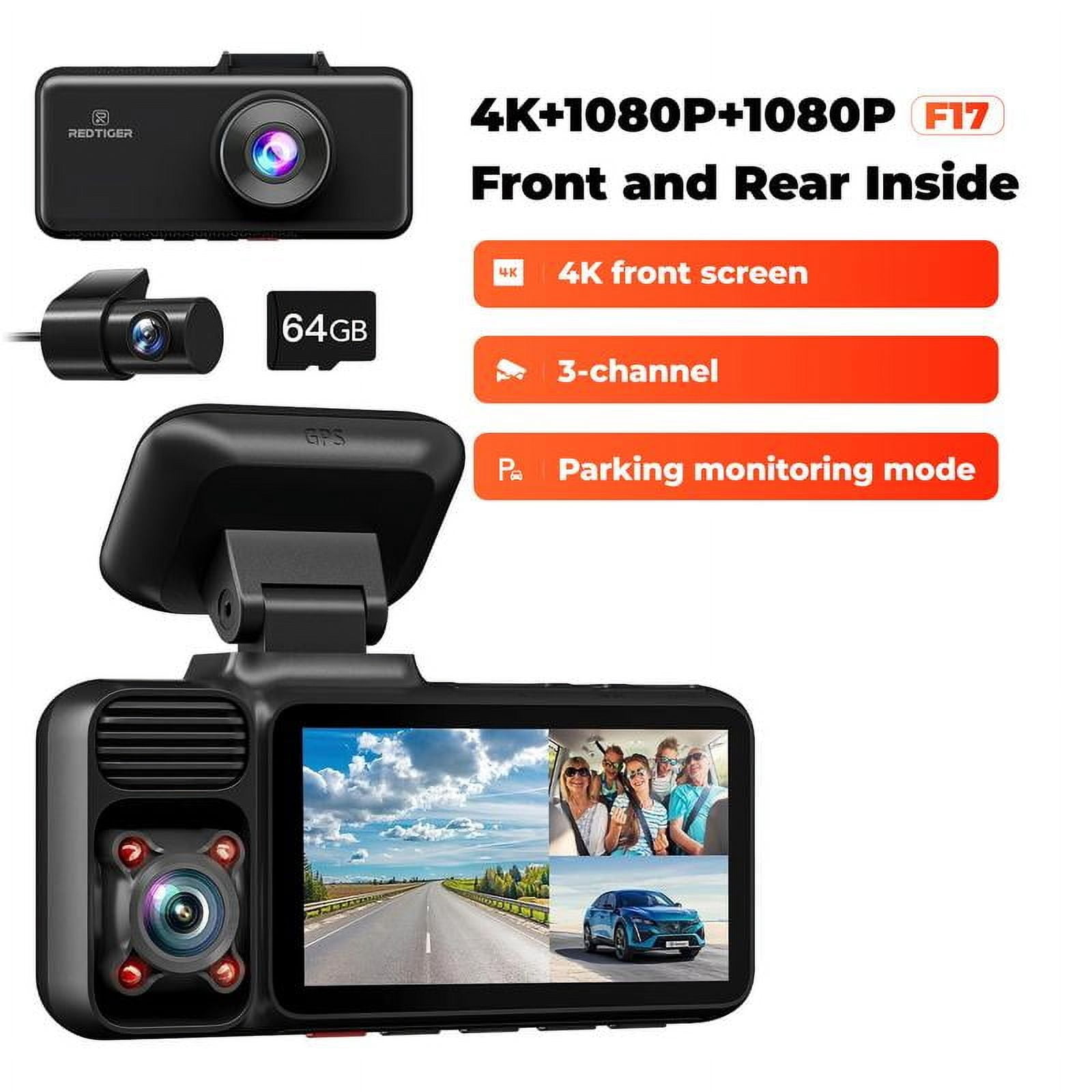 4K Dash Cam Front, 2.2 inch Mini Car Camera, 2160P UHD Touch Screen ...