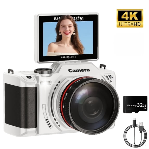 4K Digital Camera/2025 Latest Autofocus 64MP Vlogging Camera/32G Card ...