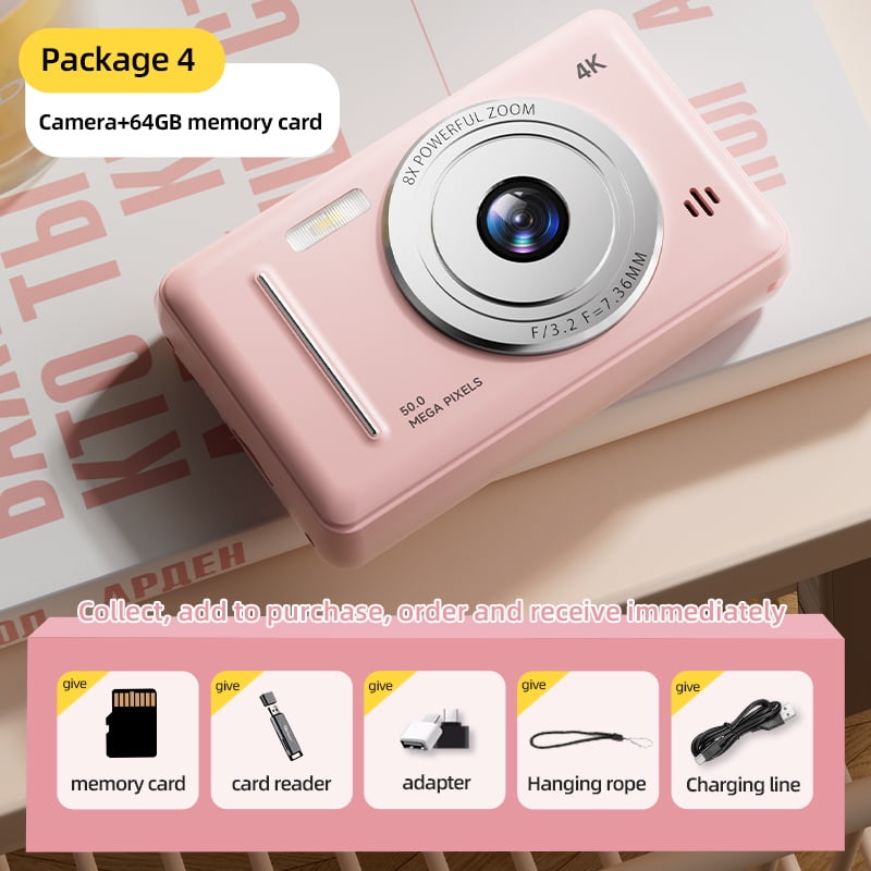 4K Digital Camera 5000W Pixel Retro CCD Portable Card Camera Entry ...