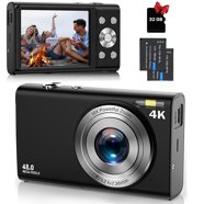 Autofocus 4K Digital Camera, w/ 32GB TF Card 48MP 16X Zoom Webcam Date ...