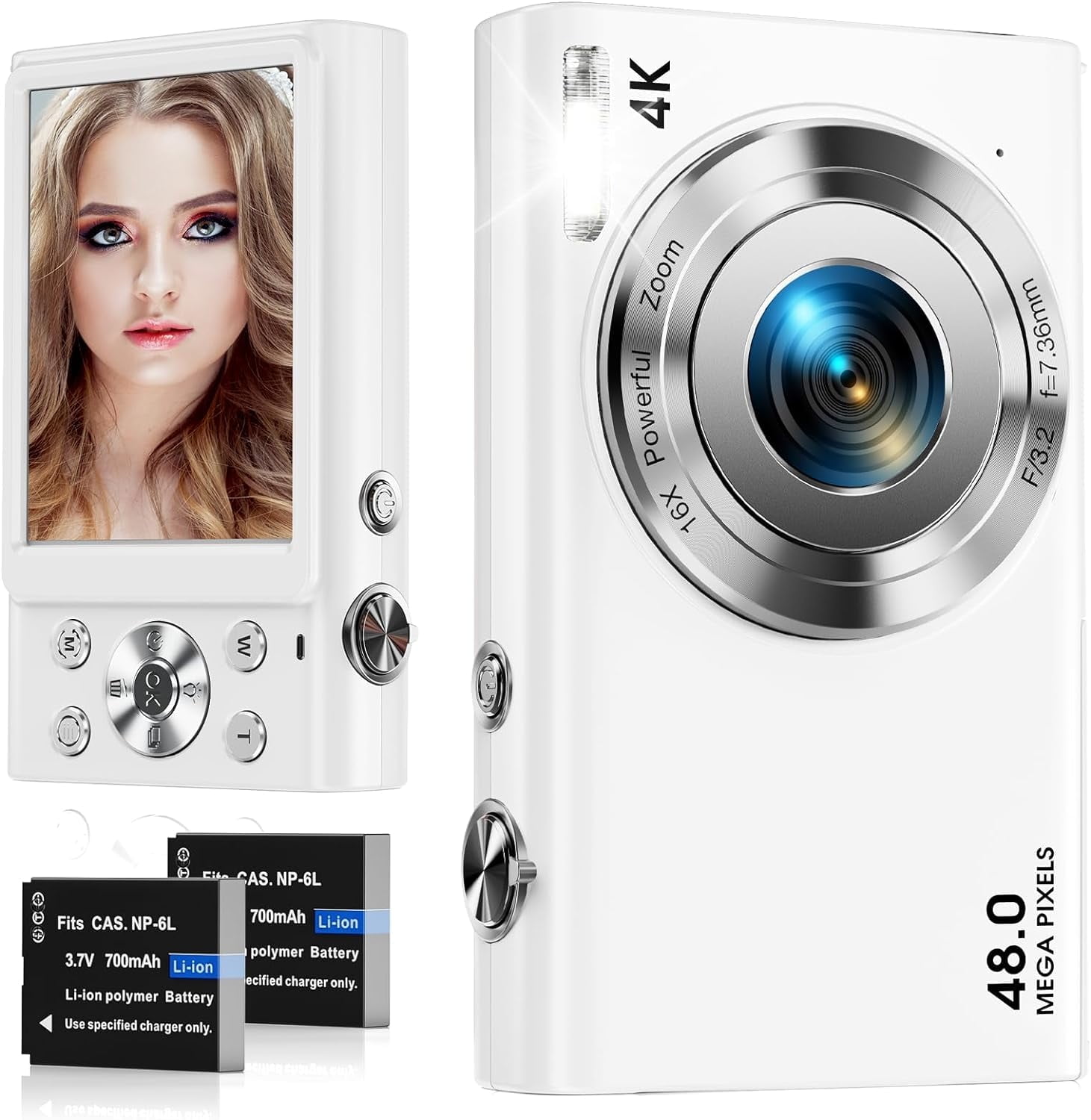 4K Digital Camera Autofocus 48MP Vlogging Camera 16X Digital Zoom ...