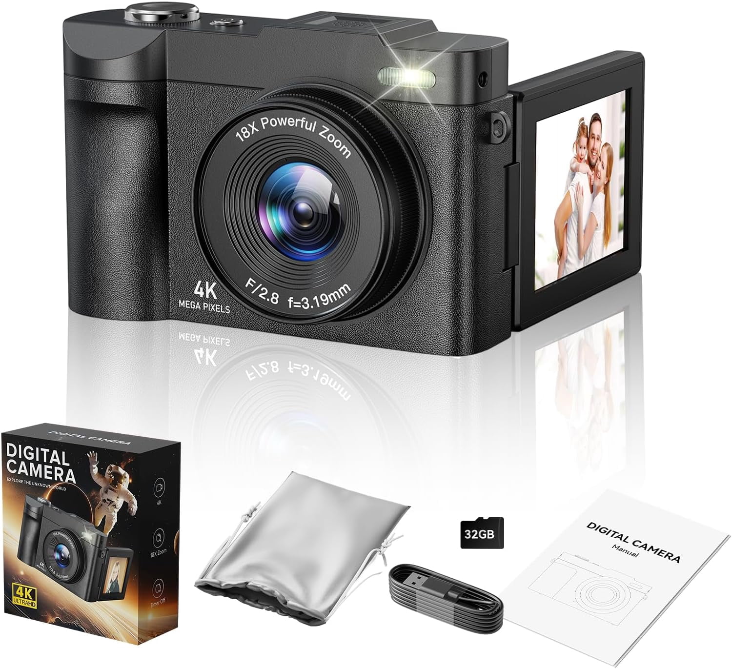 4K Digital Camera for Photography- 50MP Autofocus Vlogging Camera with ...