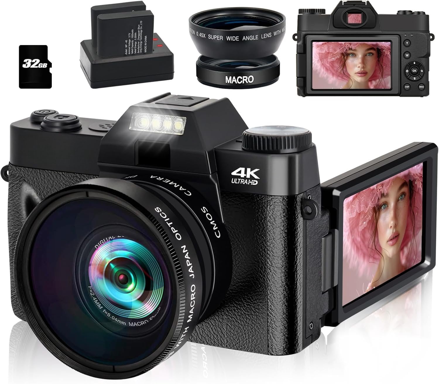 4K Digital Camera for Photography, 56MP Vlogging Camera for YouTube ...