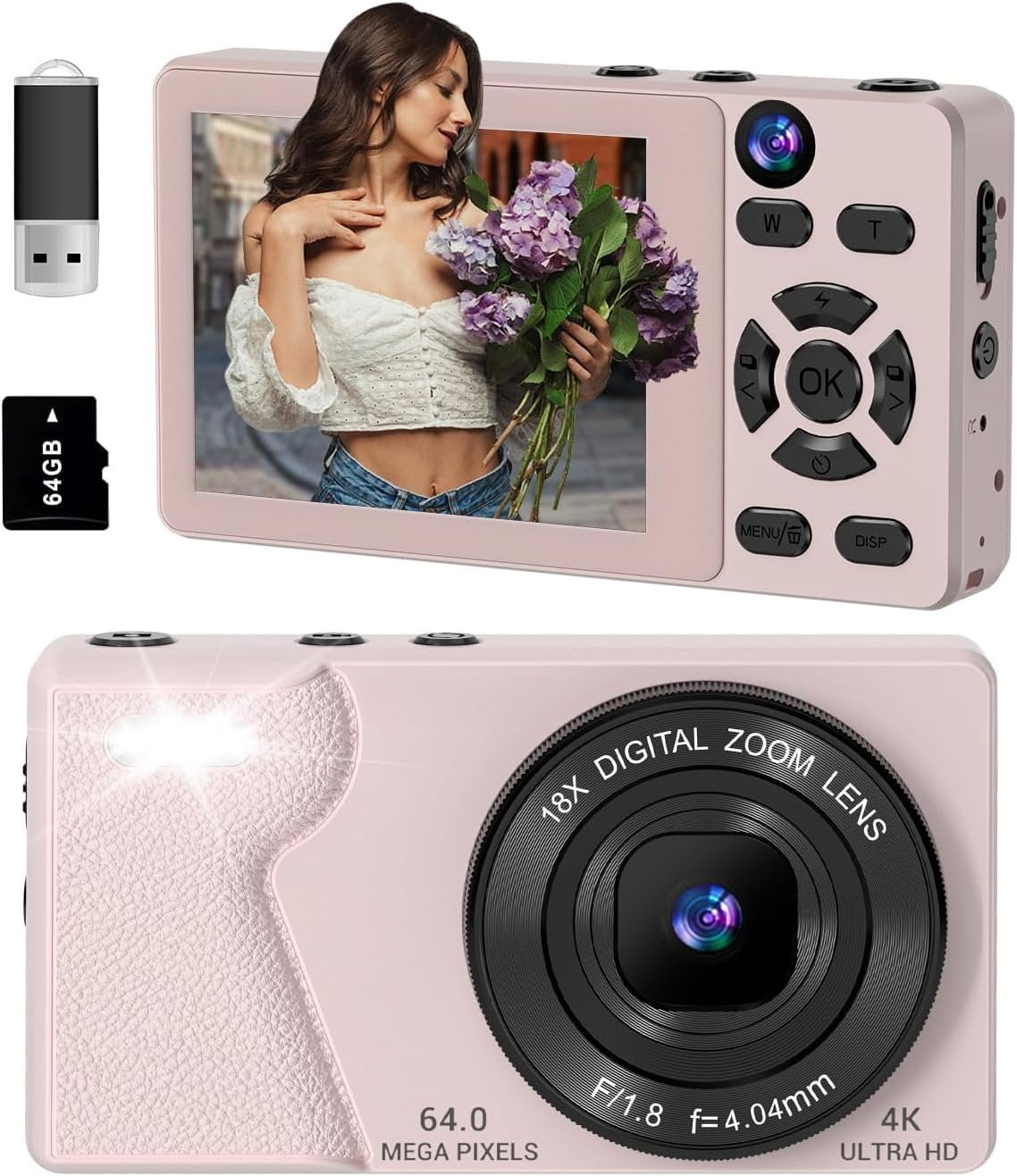 4K Digital Camera for Photography- 64MP Autofocus Vlogging Camera with ...