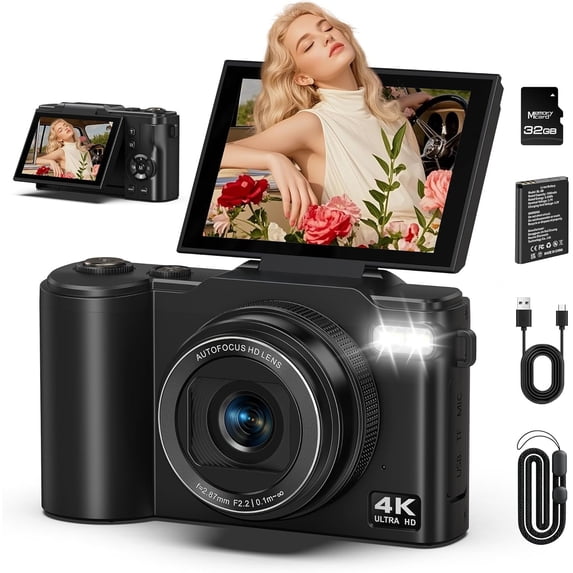 4K Digital Camera for Photography, 64MP Vlogging Camera for YouTube ...