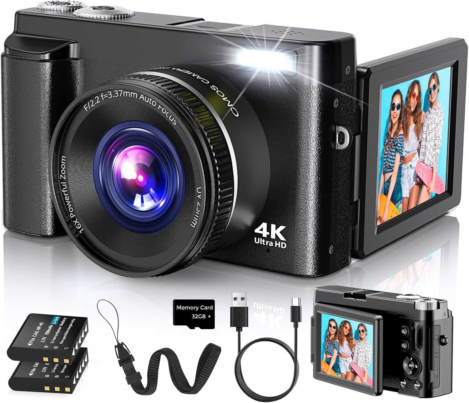 4K Digital Camera for Photography Autofocus, 2026 48MP Vlogging Camera ...