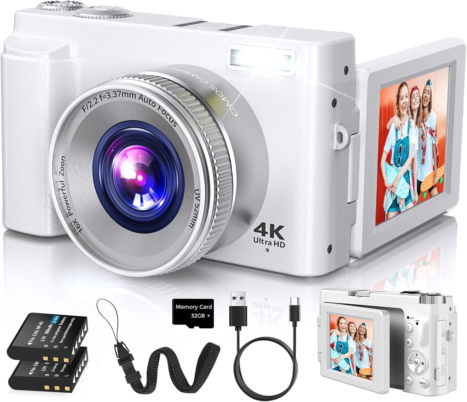4K Digital Camera for Photography Autofocus, 2026 48MP Vlogging Camera ...