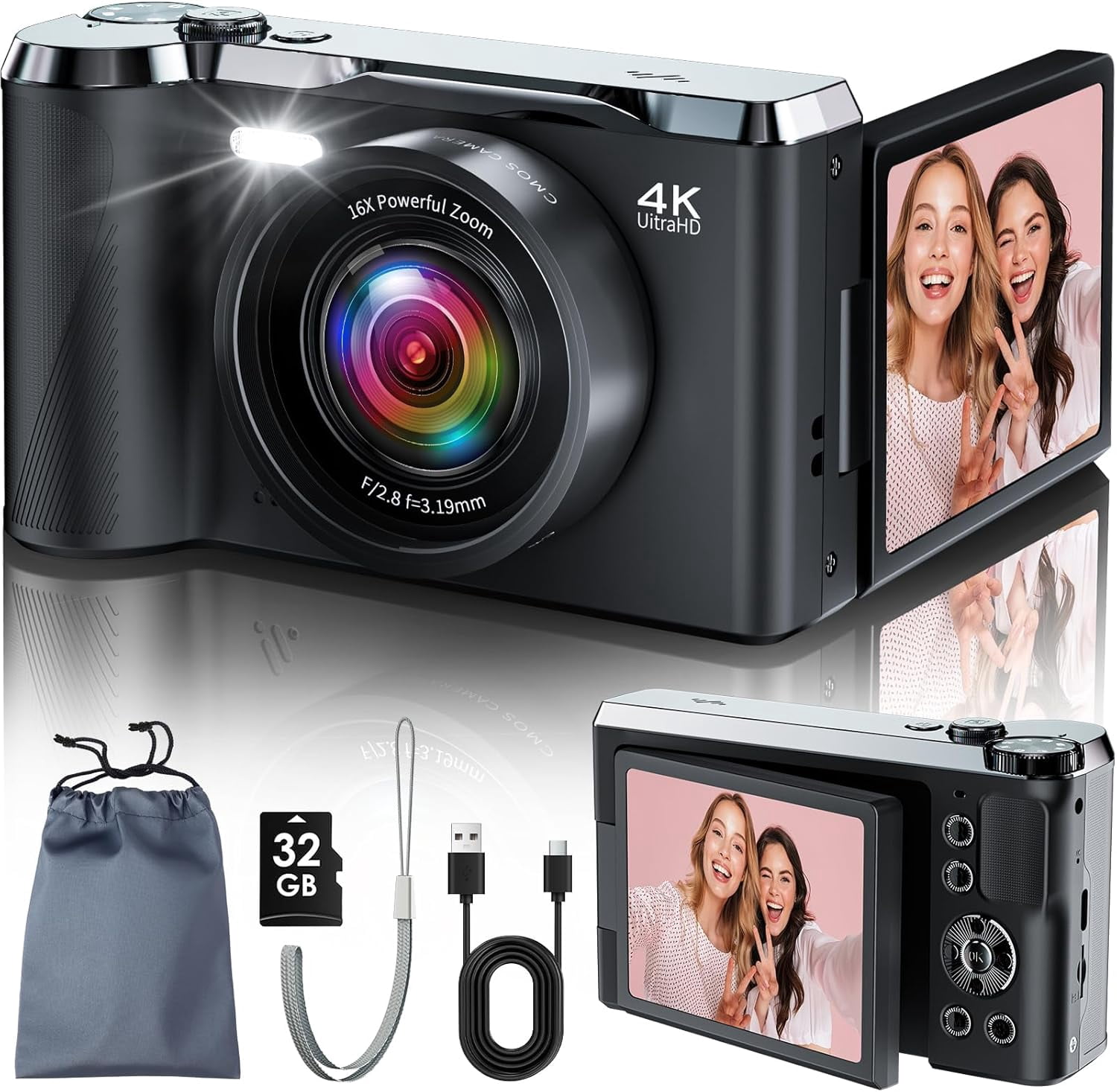4K Digital Camera for Photography and Video, 56MP Autofocus Vlogging ...