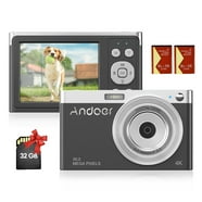 Vivitar Popsnap Compact Digital Camera, White, 16X Zoom, 1080p, Built ...