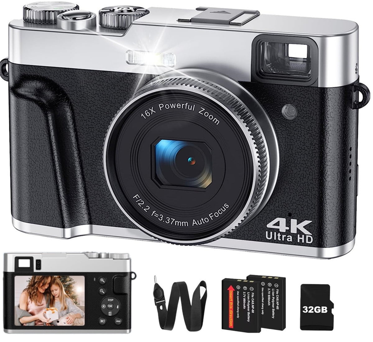 4K Digital Camera for Photography Autofocus 48MP Vlogging Camera for ...