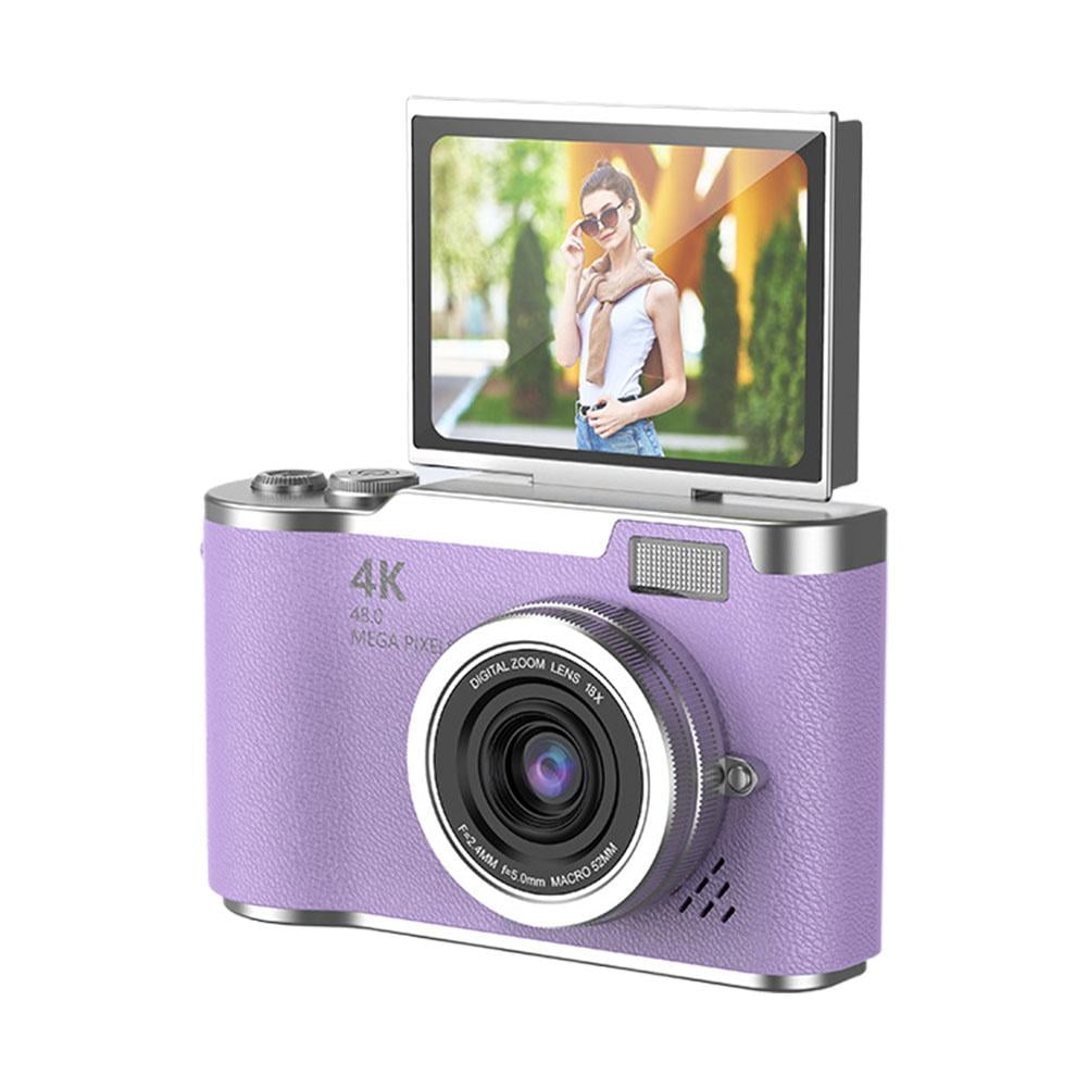 4K Digital Camera with Auto Focus, 8X Zoom & Anti-Shake, 2.4-inch Flip ...