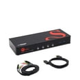 4K DisplayPort 4-Port KVM Switch with Audio and Microphone, DP 1.2 4K60 ...