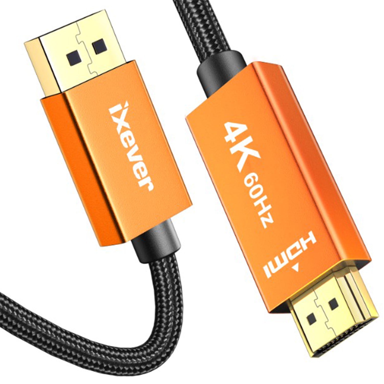 4K DisplayPort to HDMI Cable 10FT Uni-Directional, iXever DP Display ...