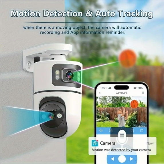 4K Dual Lens 2.4G&5GHz WiFi Outdoor Security Camera - Rainproof ...