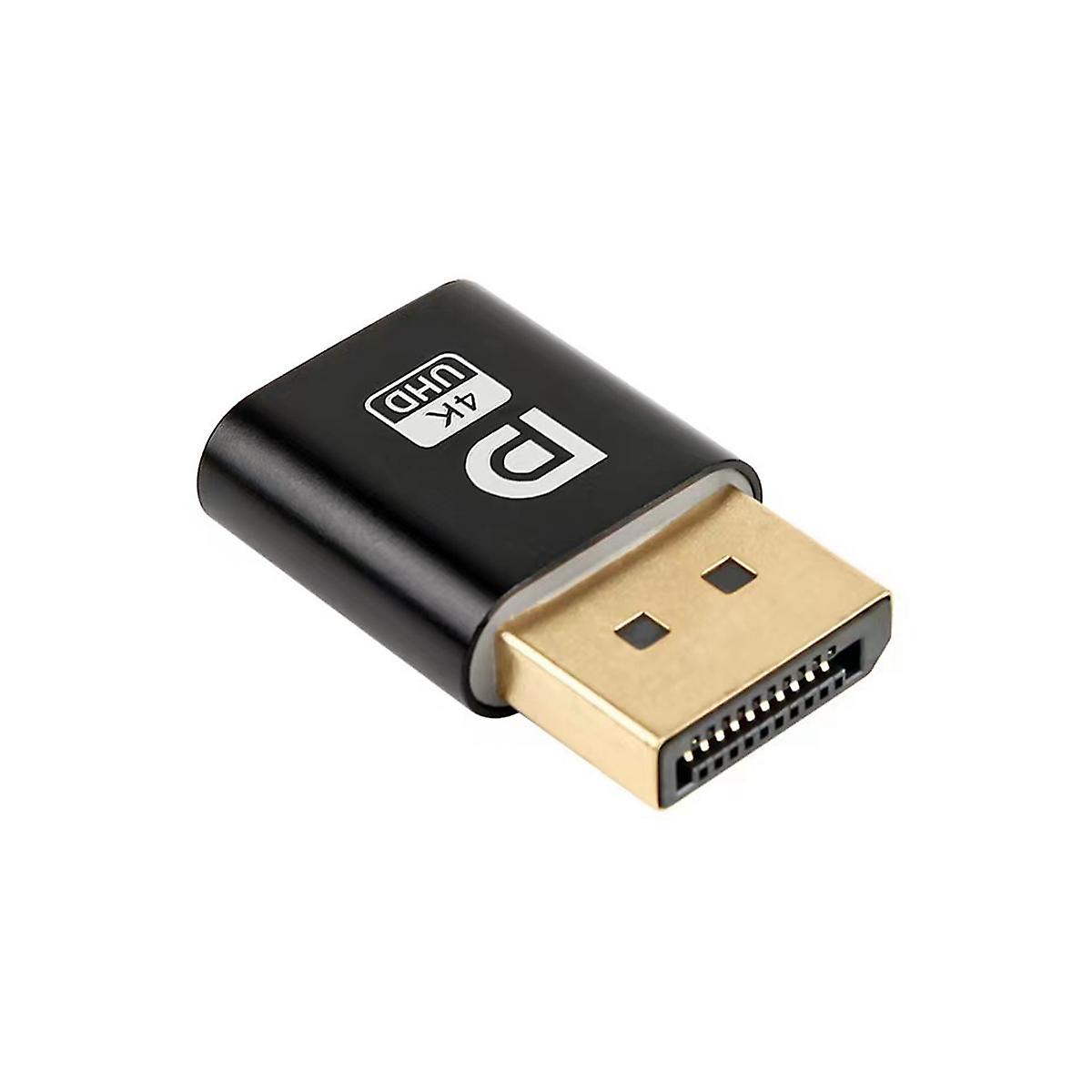 4K Dummy Plug DP Virtual Display Adapter EDID Headless Ghost Emulator ...