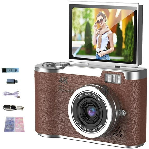 4K Foldable Screen Student Camera, 2025 Upgrade Portable FHD 4K 48MP ...