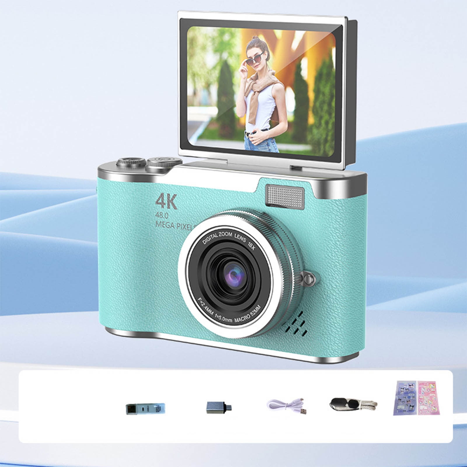 4K Foldable Screen Student Camera, Point and Shoot Digital Cameras ...