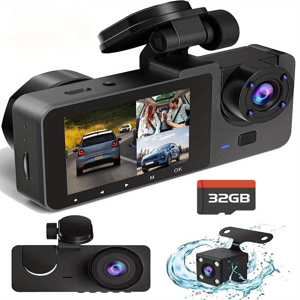 [4K Full HD Car Camera] 4K Full HD 3-Channel Driving Recorder - Front ...