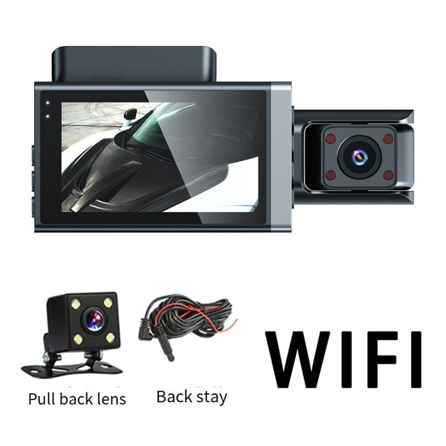 4K HD 1080P DVR Car three Lens Dash Cam Front/Rear Video Recorder ...