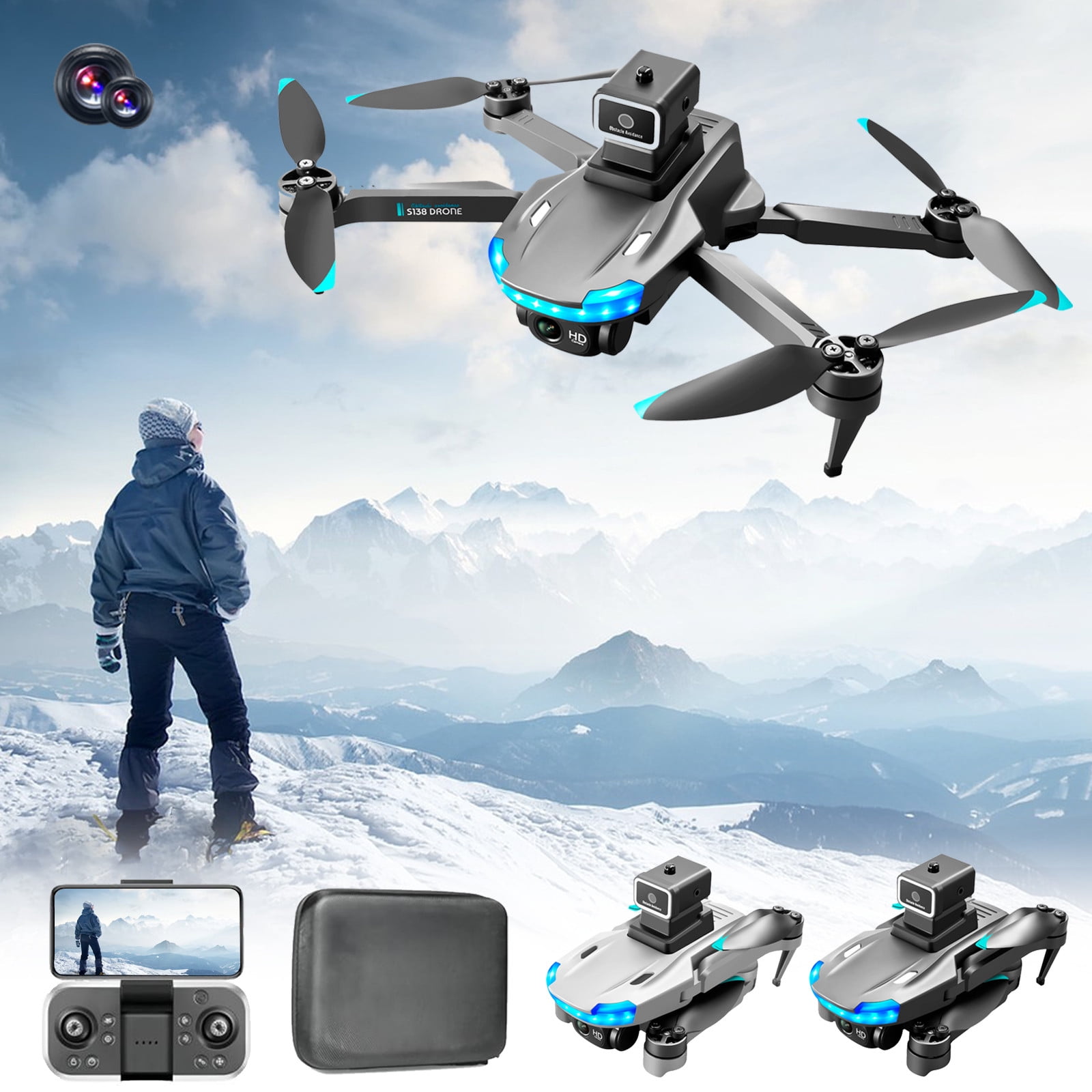 4K HD Aerial Camera Drone, 5G WIFI Transmission, Brushless Motor ...