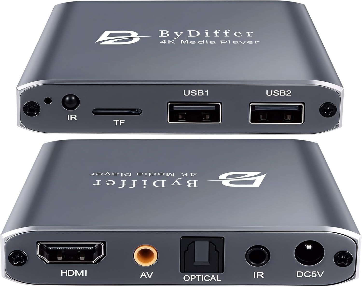 4K HD Digital Media Player, TV MP4 Video Player for USB Drive/Micro SD ...