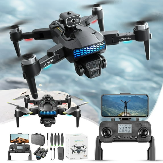 4K HD Dual Camera Drone with GPS and Optical Flow, Foldable Design with ...