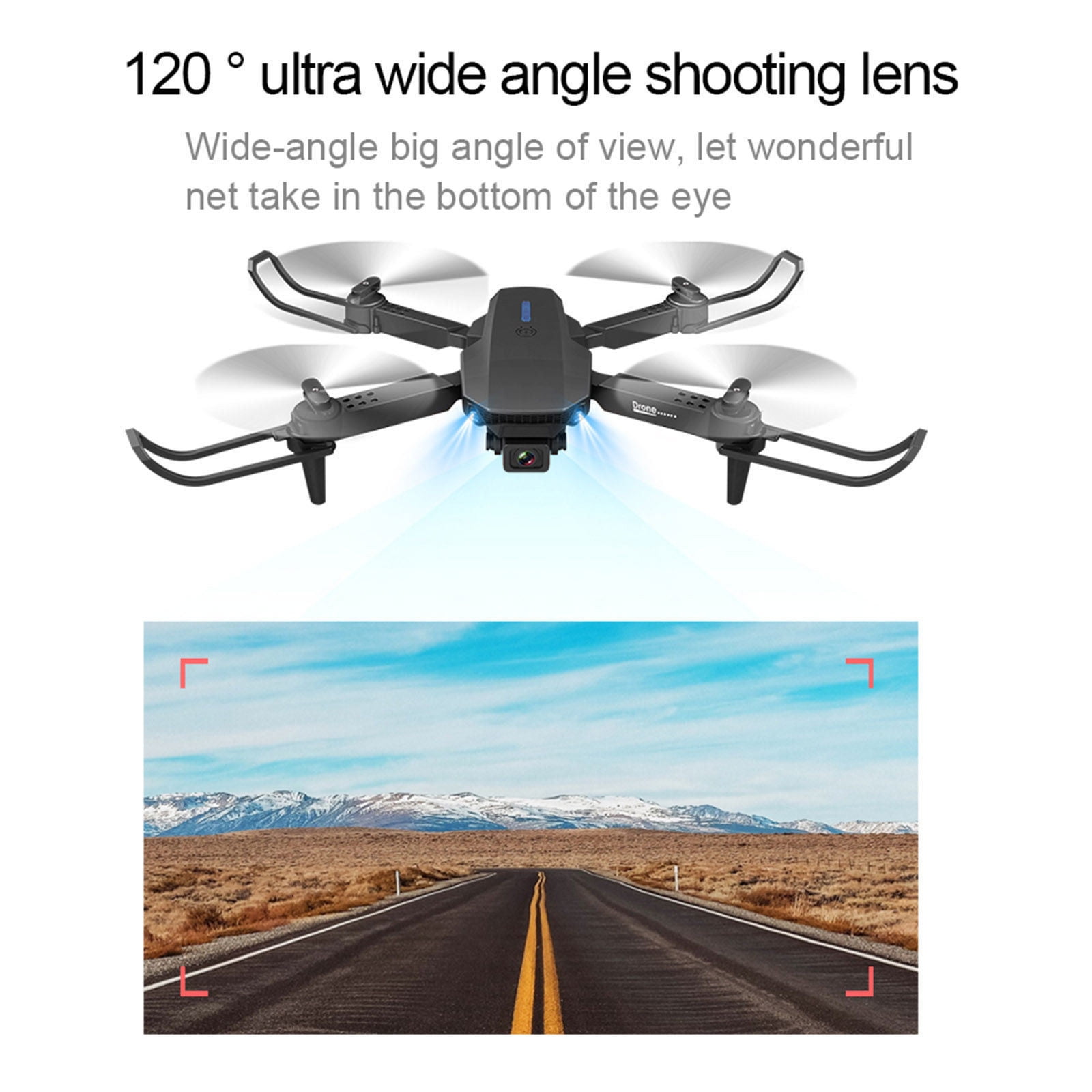 4K HD Folding Drone with Pressure Fixed Height Hover, 25cm Unfolded Size, 15min Flight Time ...