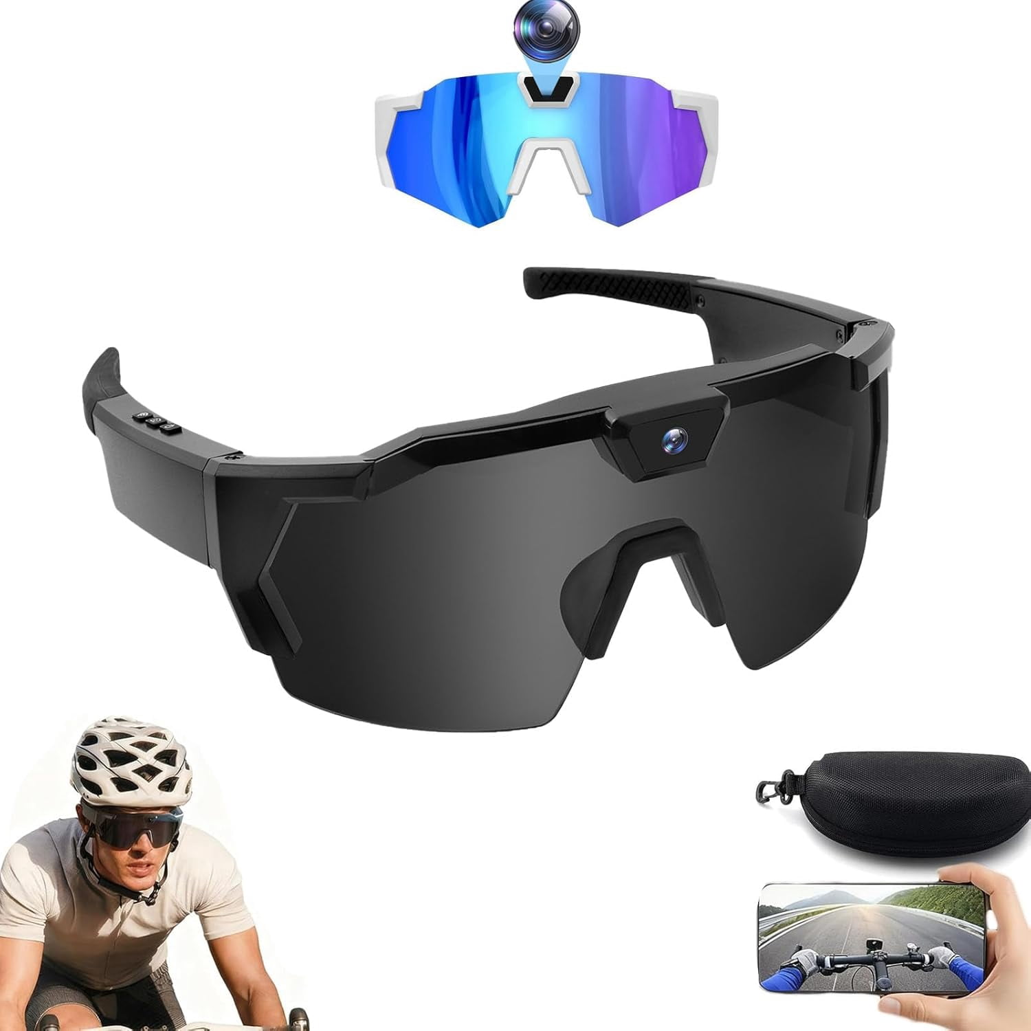 4K HD Video Camera Baseball Glasses with Camera POV Pro Sports Glasses ...