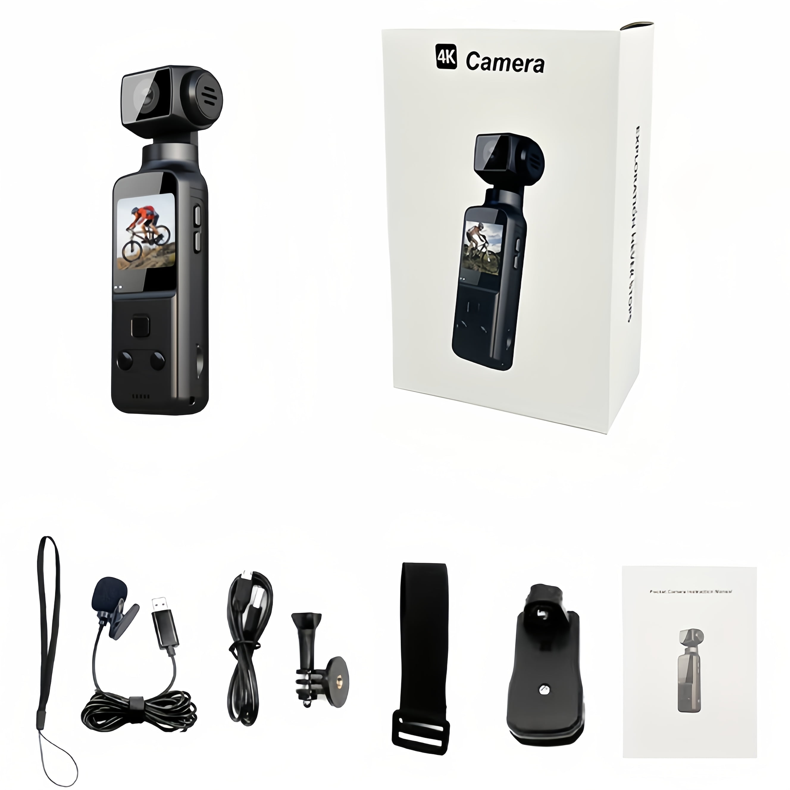 4K HD Video Recording Camera-Portable Rechargeable Vlogging/Pocket ...