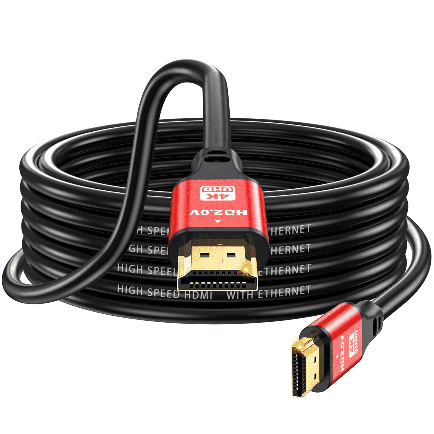 Jorenca 4K HDMI Cable 30ft, High Speed, Gold-Plated, Waterproof, HDR ...