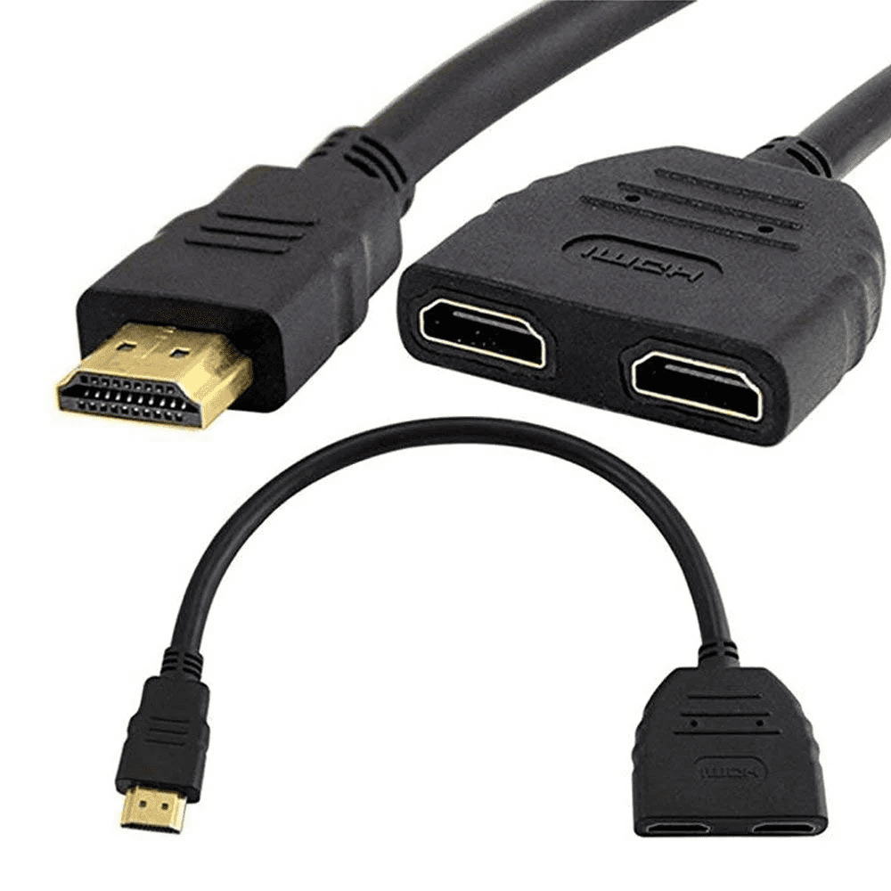 4K HDMI Cable Splitter Adapter 1 In 2 Out Male to Female - Walmart.com