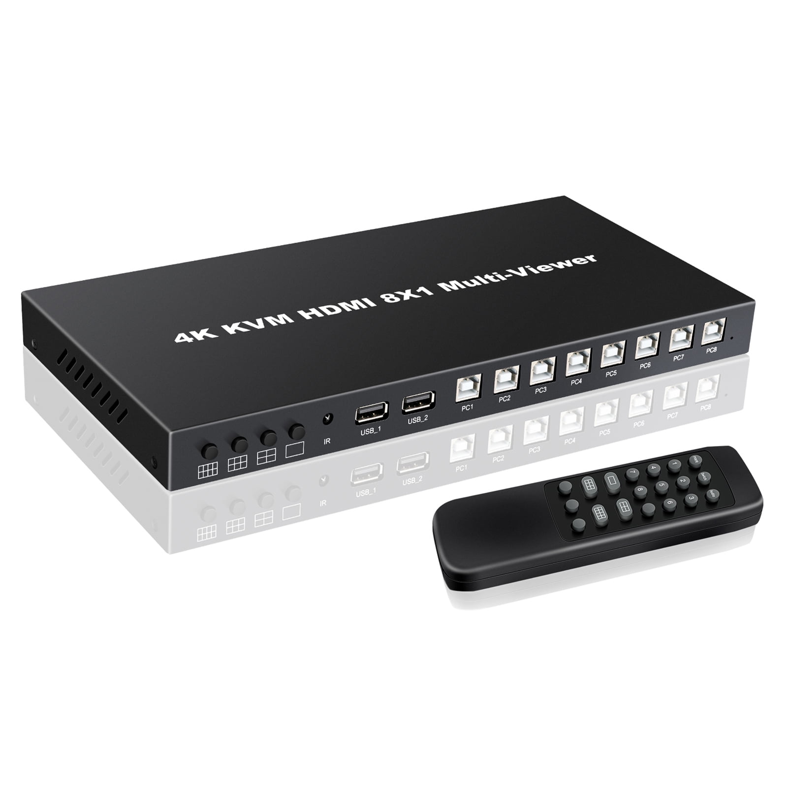 4K HDMI-Compatible Splitter 8 In 1 Out Computer Synchronizer with Remote 4K 30Hz Switch Box Port ...