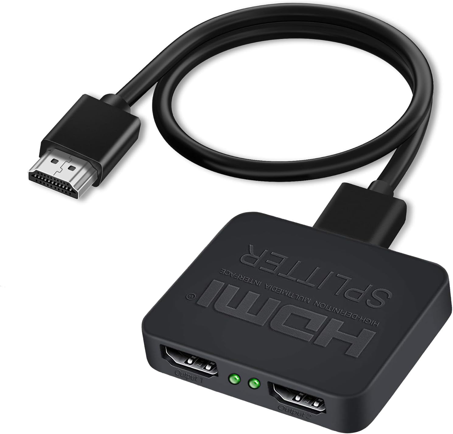 4K HDMI Splitter 1 to 2 HDMI Adapter, HDMI Male to Dual HDMI Female ...