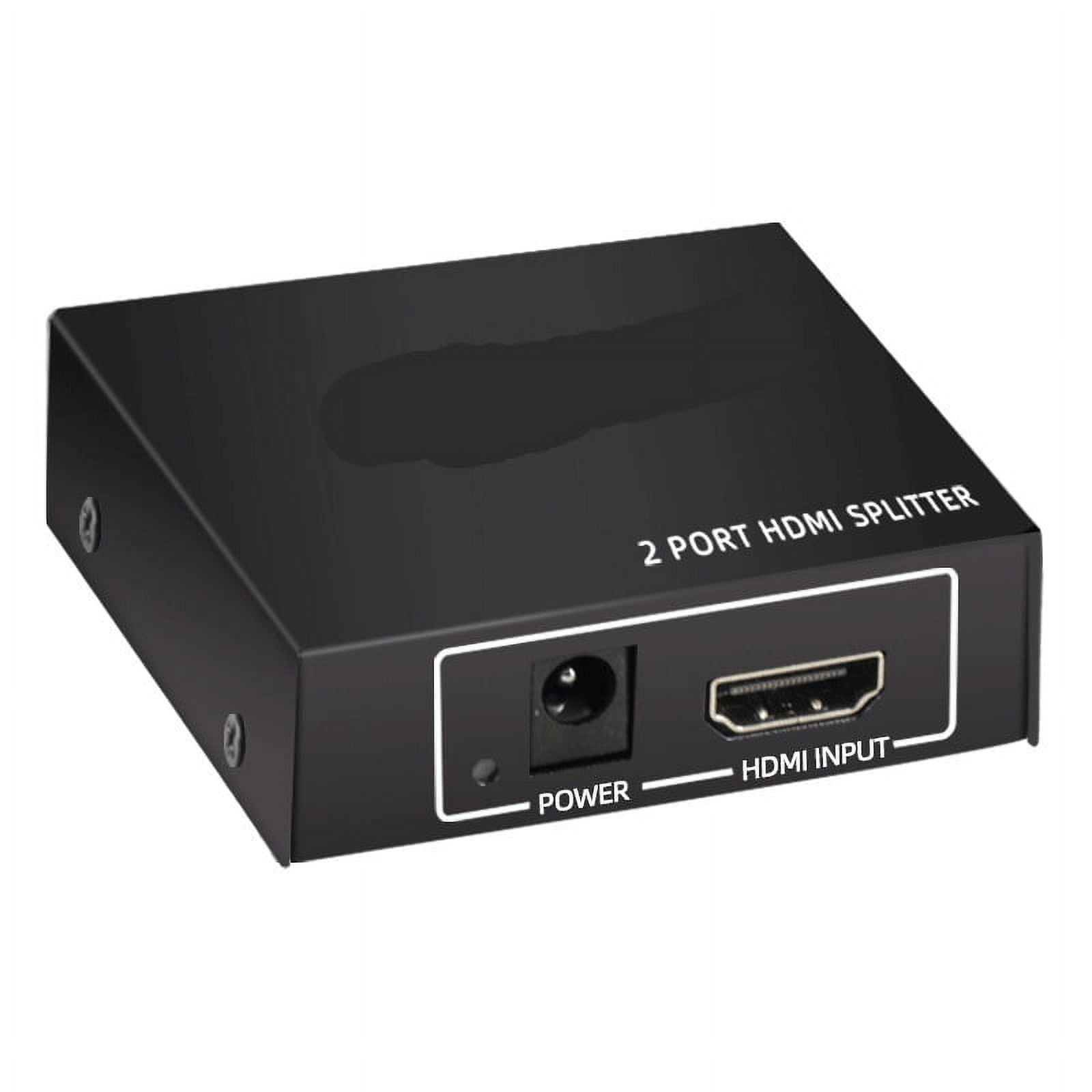 4K HDMI Splitter 1 in 2 Out Duplicate Display Amplifier HDMI Video ...