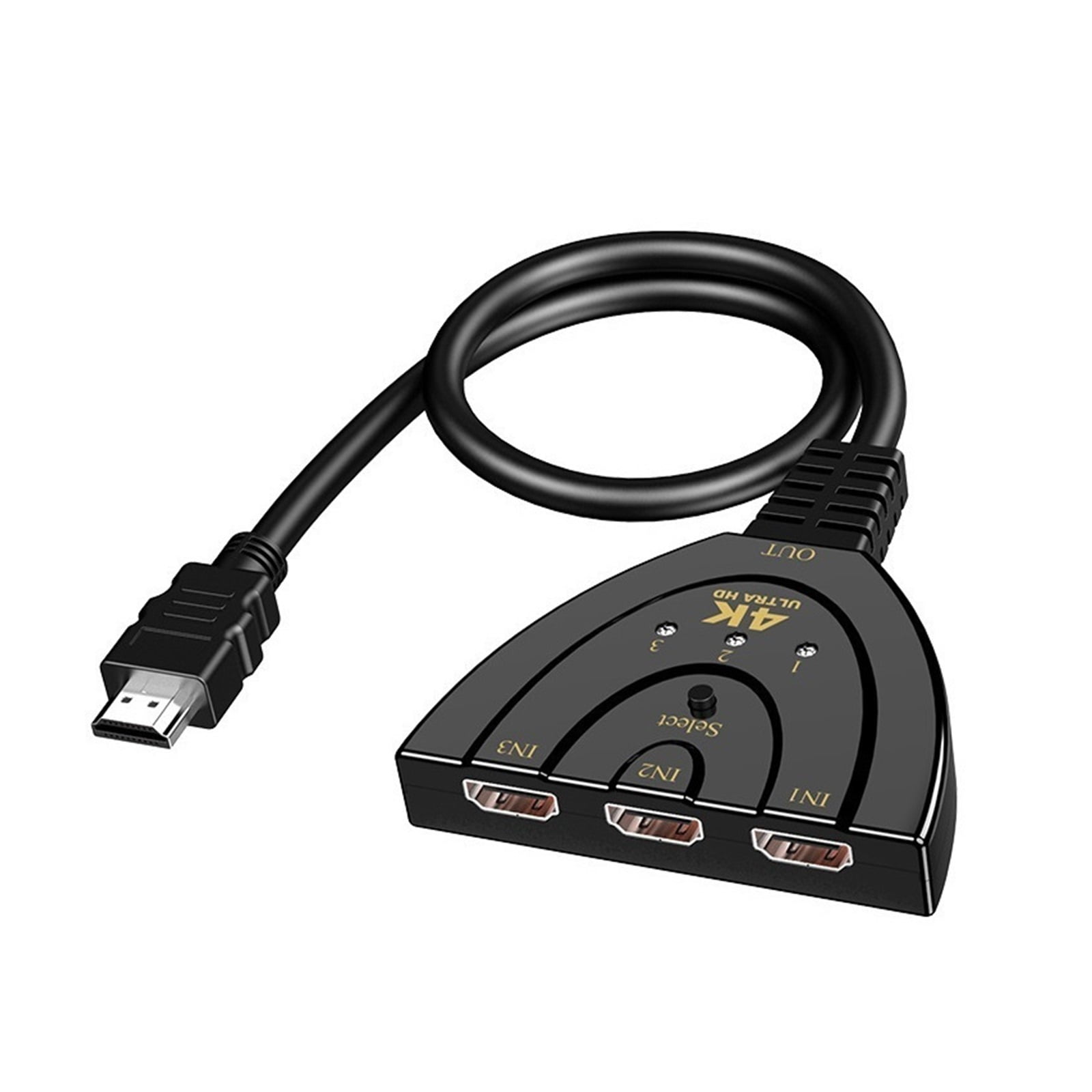 4K HDMI Switch Cable HD Video Switcher Adapter 3 Input 1 Output Port ...