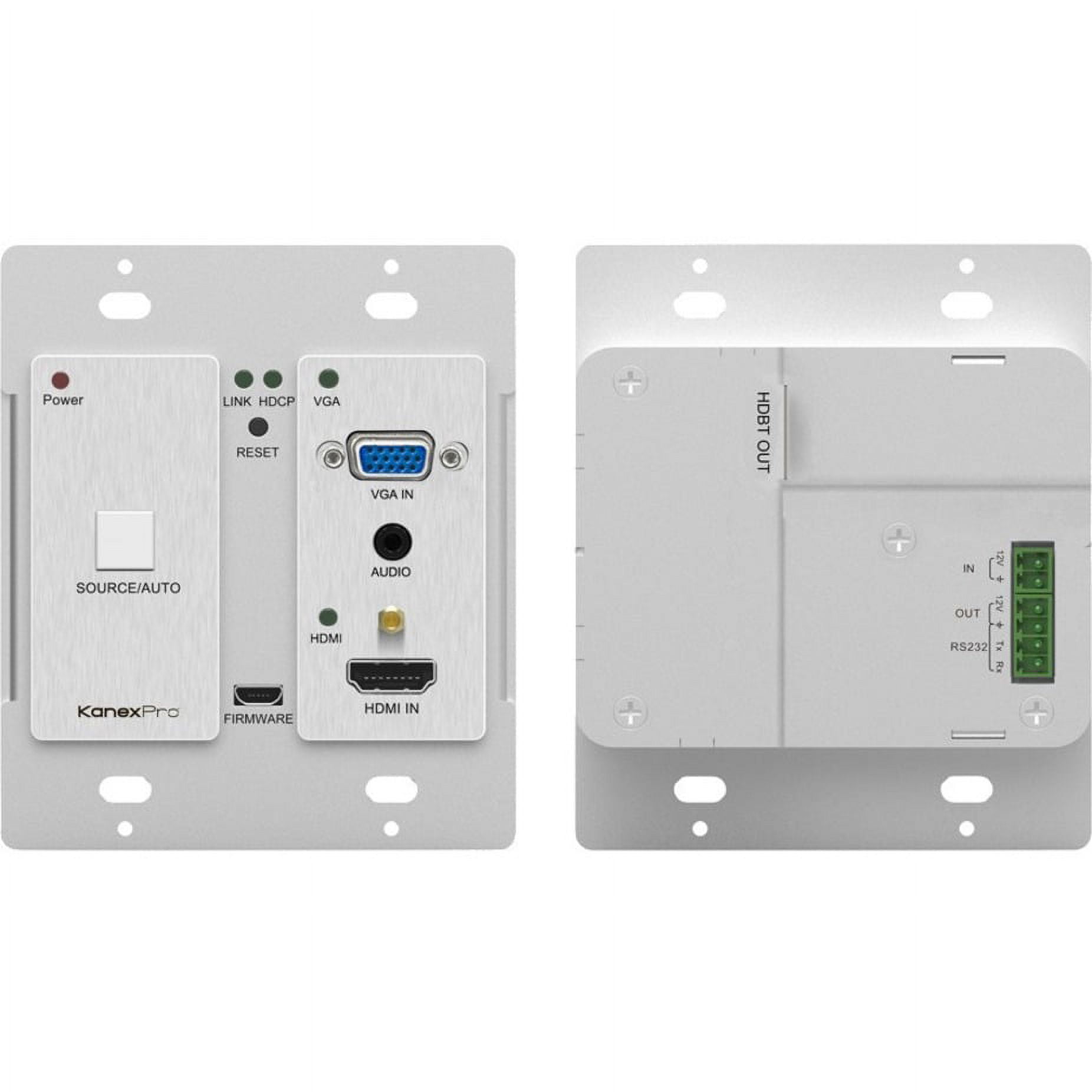 4K HDMI & VGA Wall Plate Transmitter Over HDBaseT - Walmart.com
