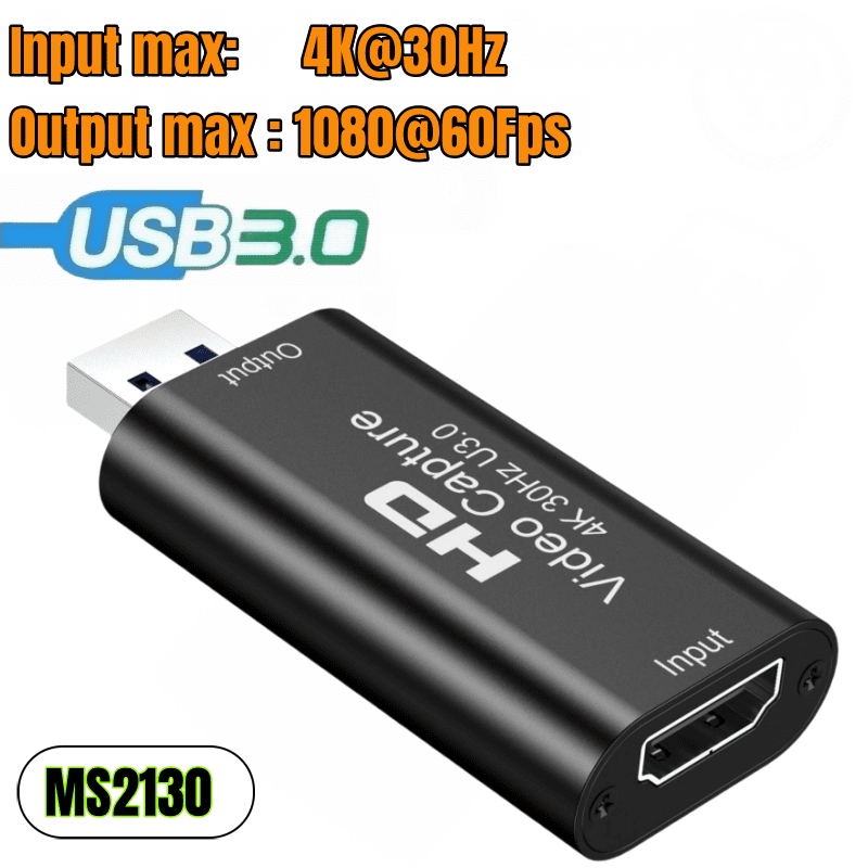 4K HDMI Video Capture Card Streaming VHS Board Capture USB 3.0 30Fps ...