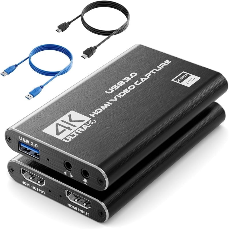 4K HD Video Recording Card, USB3.0 1080P 60fps Game Capture Card for ...