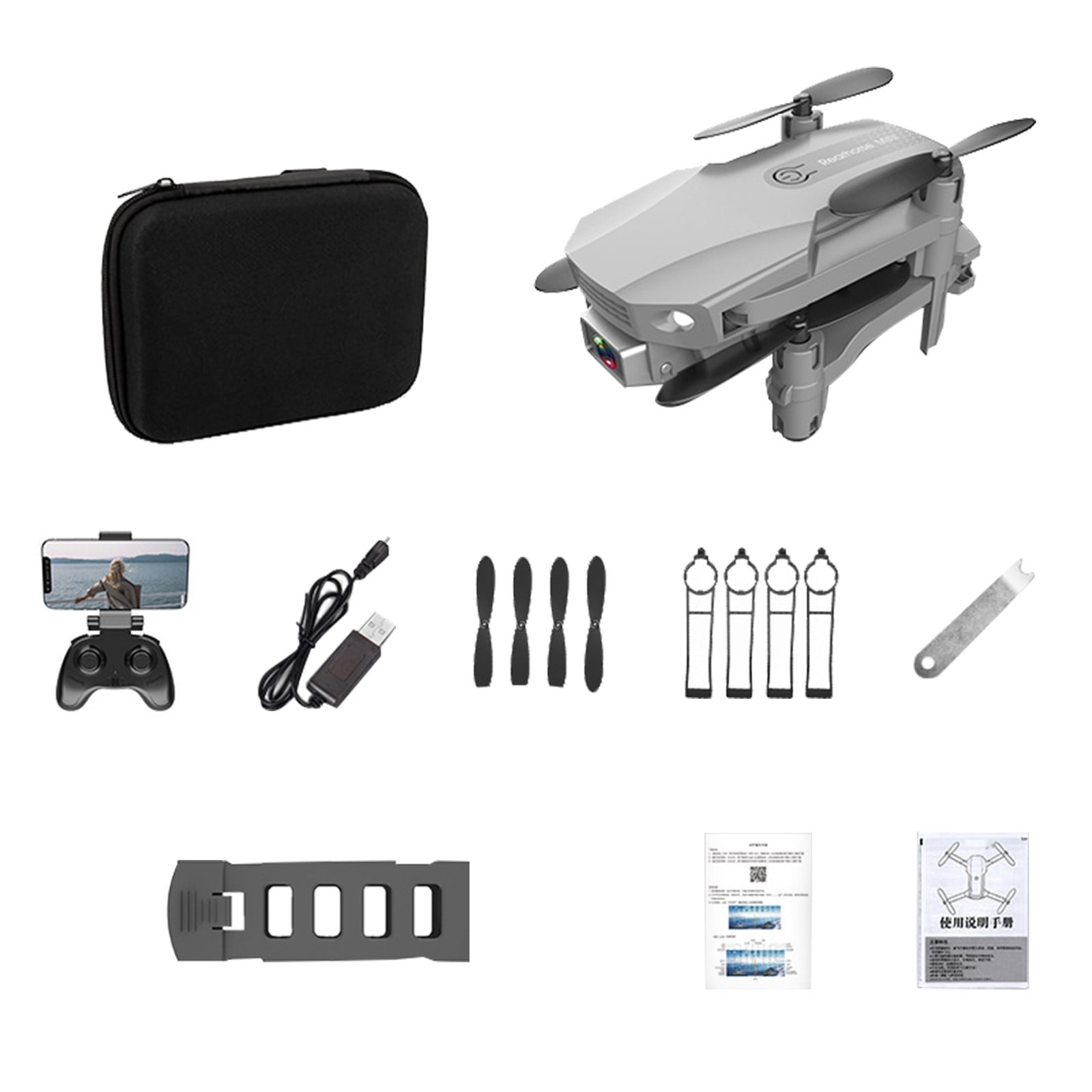 4K Lens Fully Folding Mini Aircraft Quadcopter HD Remote Control Drone Children's Toy - Walmart.com