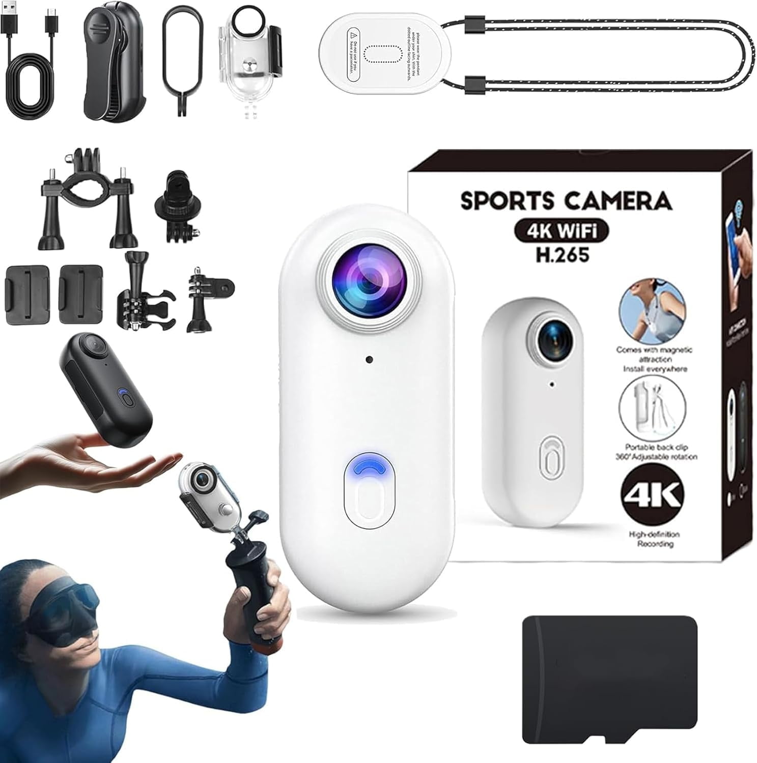 4K Mini Body Camera, 2025 New POV Camera, Thumb Size Cam, Pocket Action ...