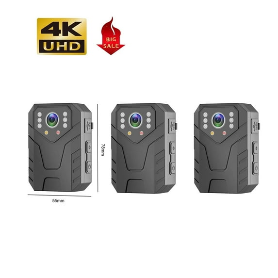 4K Mini Body Camera Full HD 1080P 2 Inch IPS Touch Screen Night Vision ...